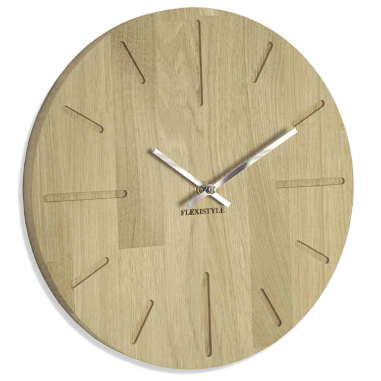 flexistyle Solid Wood Wall Clock | Wayfair.co.uk